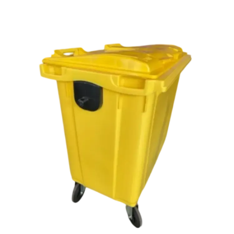 CONTENTOR LIXO AMARELO 800 LT ND - CHAVE VERTICAL