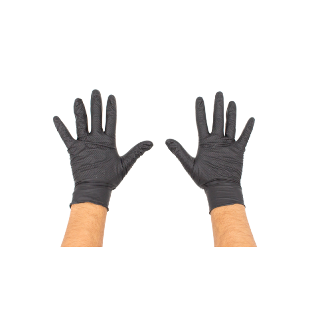 LUVAS DE NITRILO PRETAS DIAMOND 7.0MIL L x 100 PCS KROFTOOLS